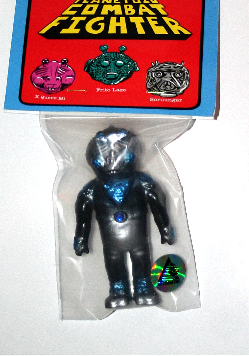 Barely Human Black and Blue X Queez Mi Planetoid Fighter