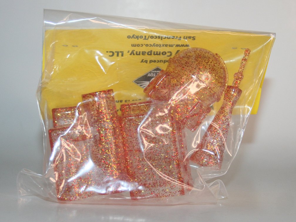 Max Toy Co Clear Red and Gold Lame Kaiju Building Set