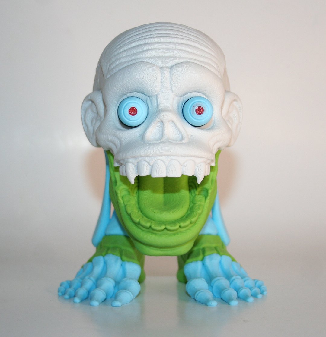 Aaron McNaught 3D Printed Eye Popping Skull