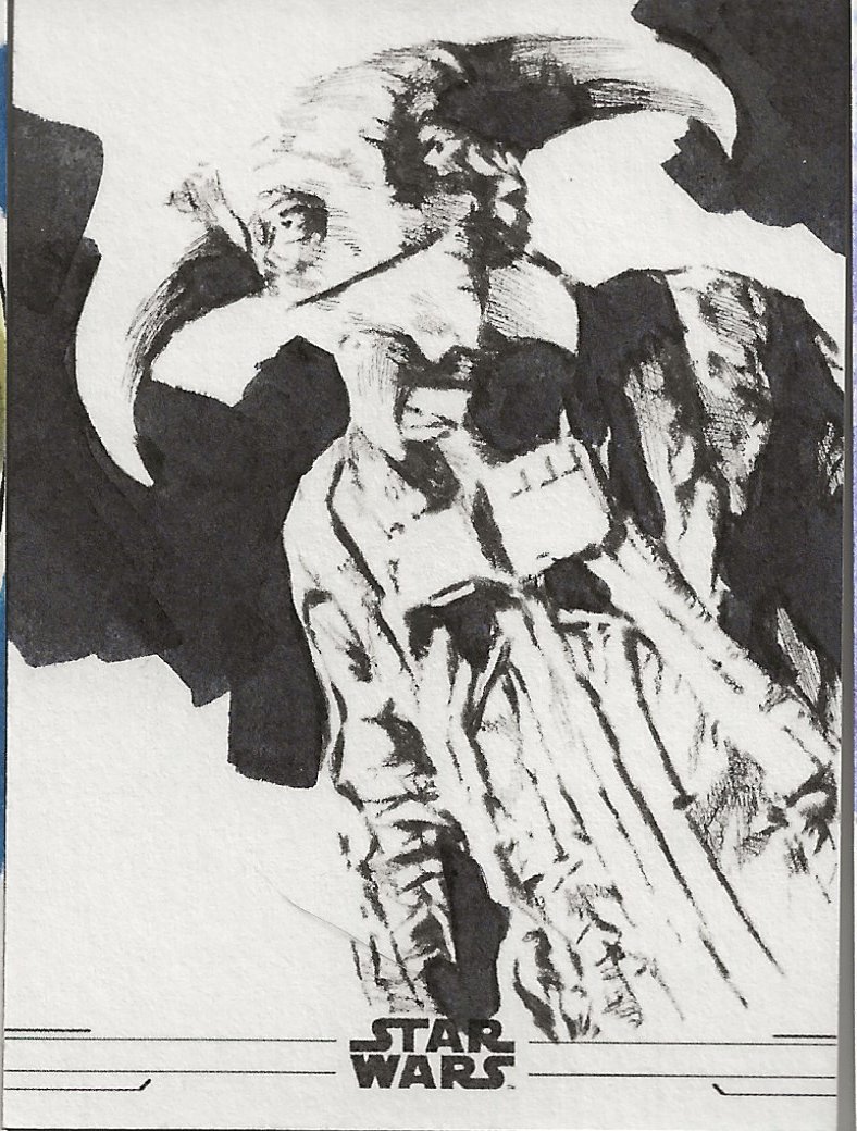 Star Wars Rise of Skywalker Robert Teranishi Boolio Sketch Card