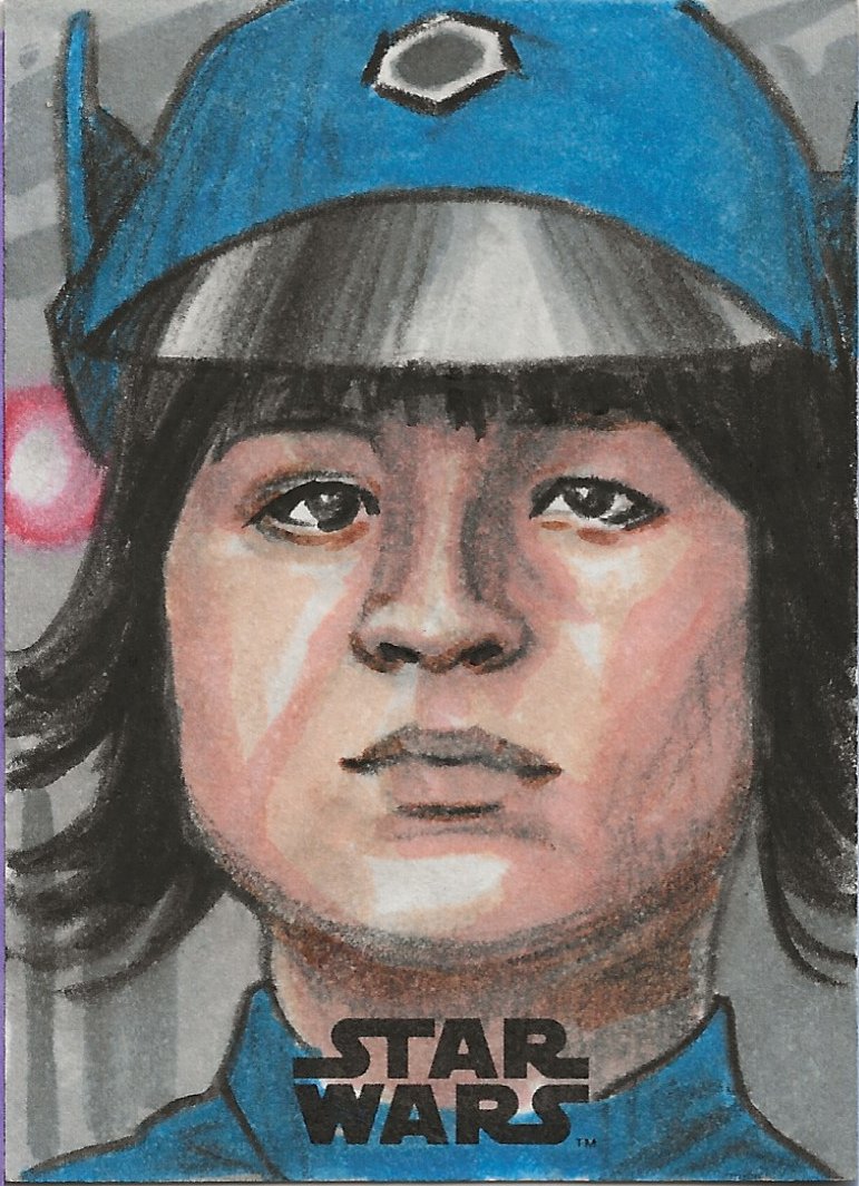 Star Wars Last Jedi Matthew Hirons Rose Tico Sketch Card